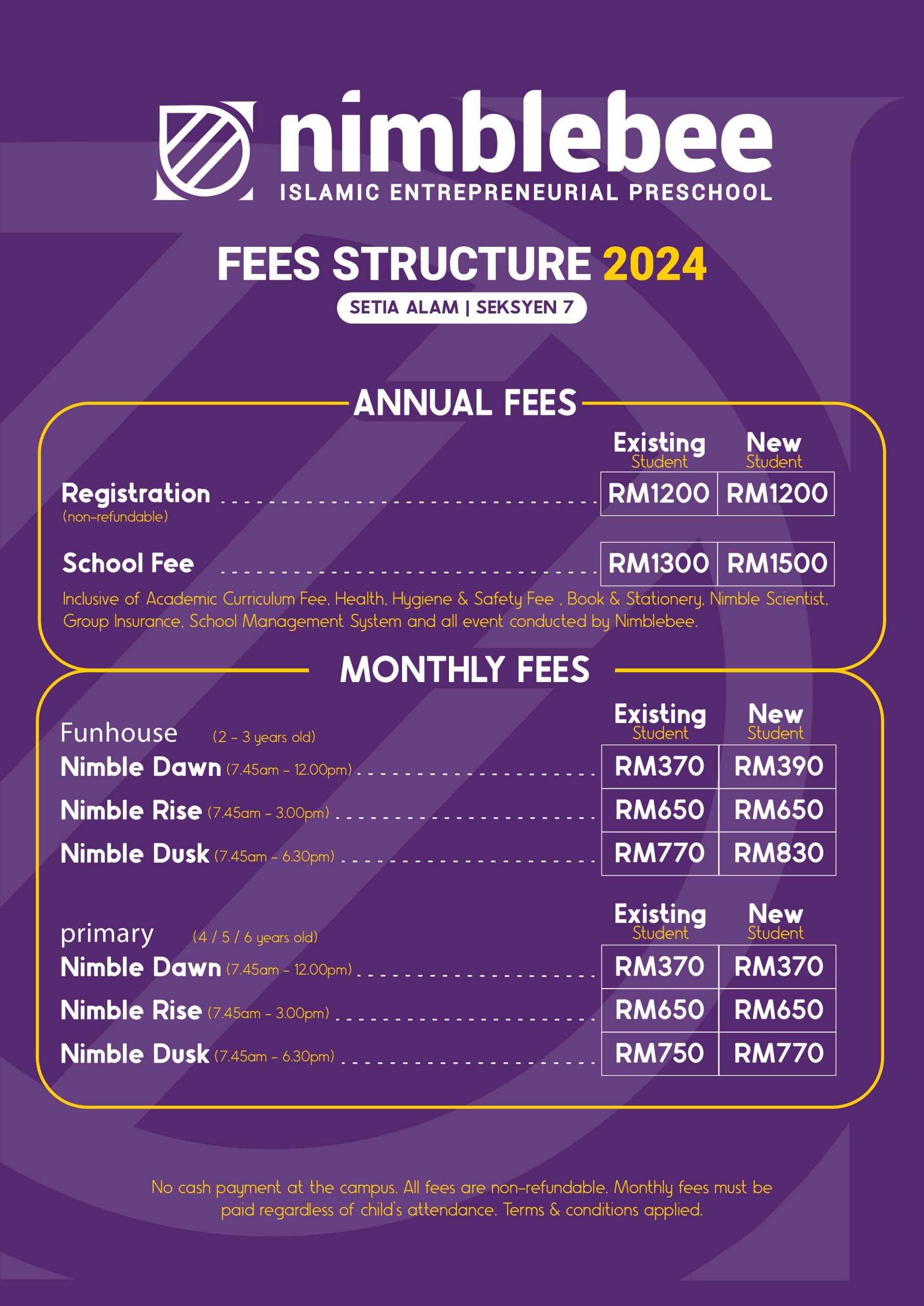 Nimblebee Fees Structure